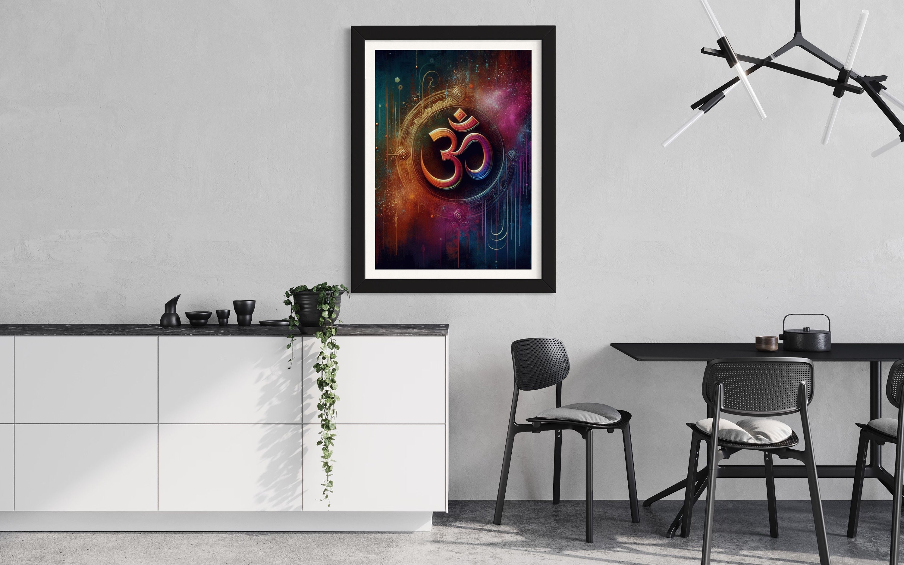 Aum Wall Art Printed Poster: Yoga studio Decor Wall Art, Spiritual ...