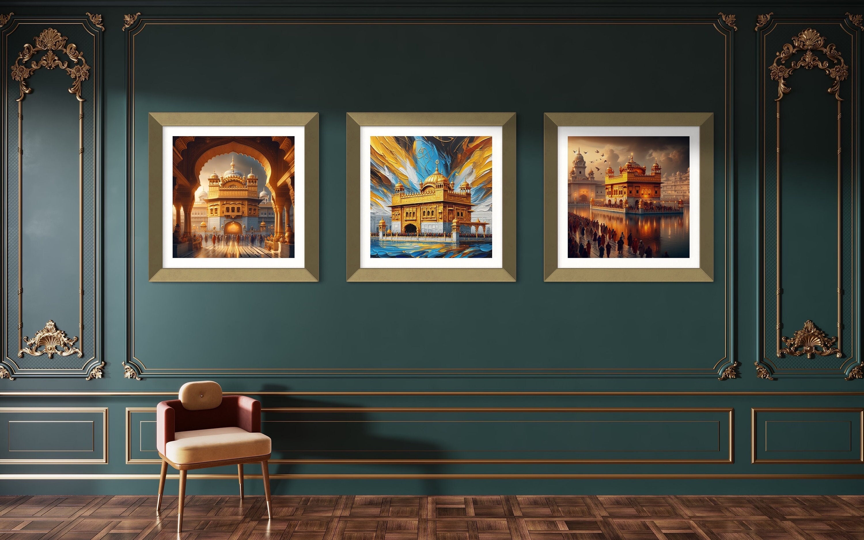Sikh Golden Temple Wall Art Set of 3 - Sikh Golden Temple, Religious ...