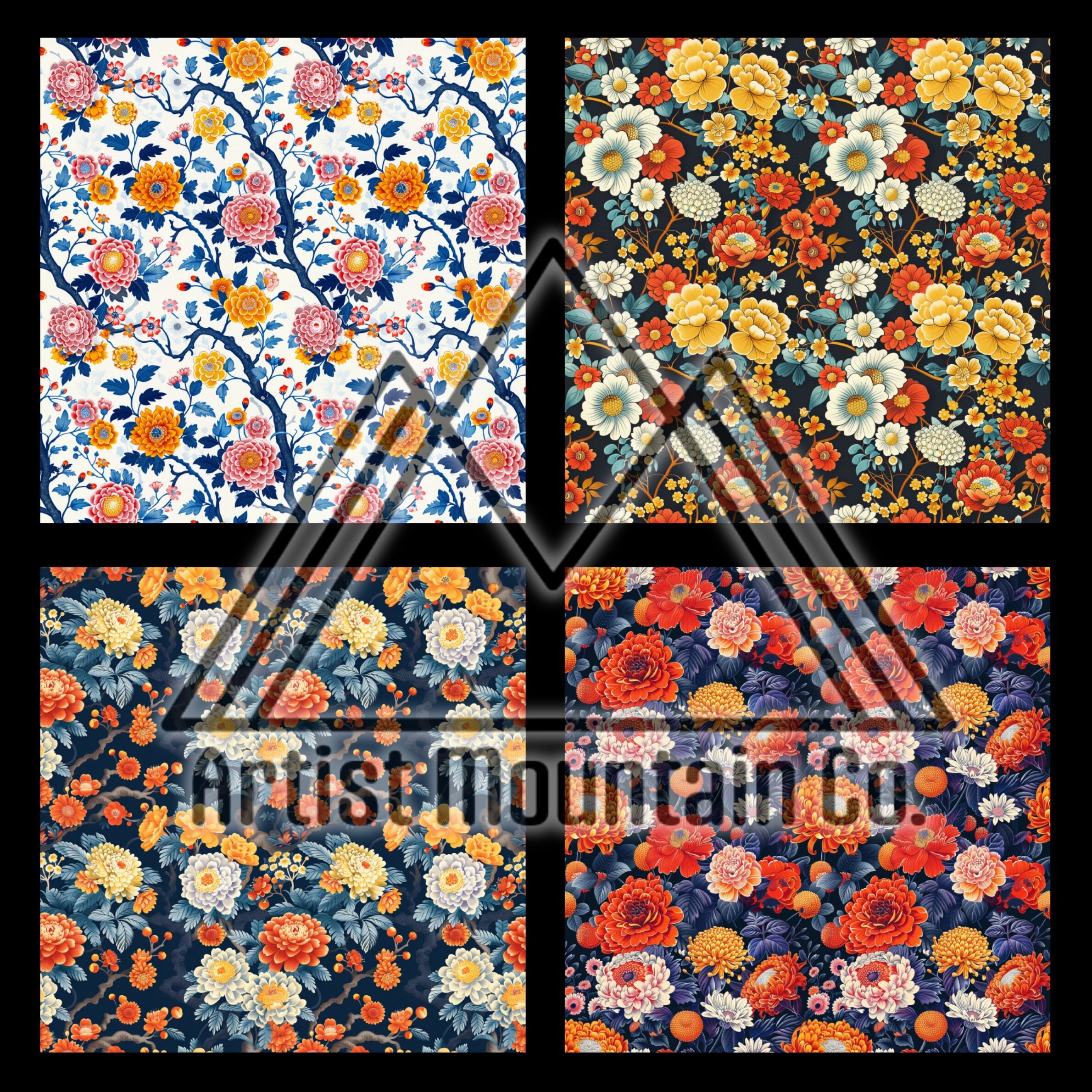 Foo Dog, Floral Motifs, Japanese Style, Colorful Pattern, Crafts, DIY ...