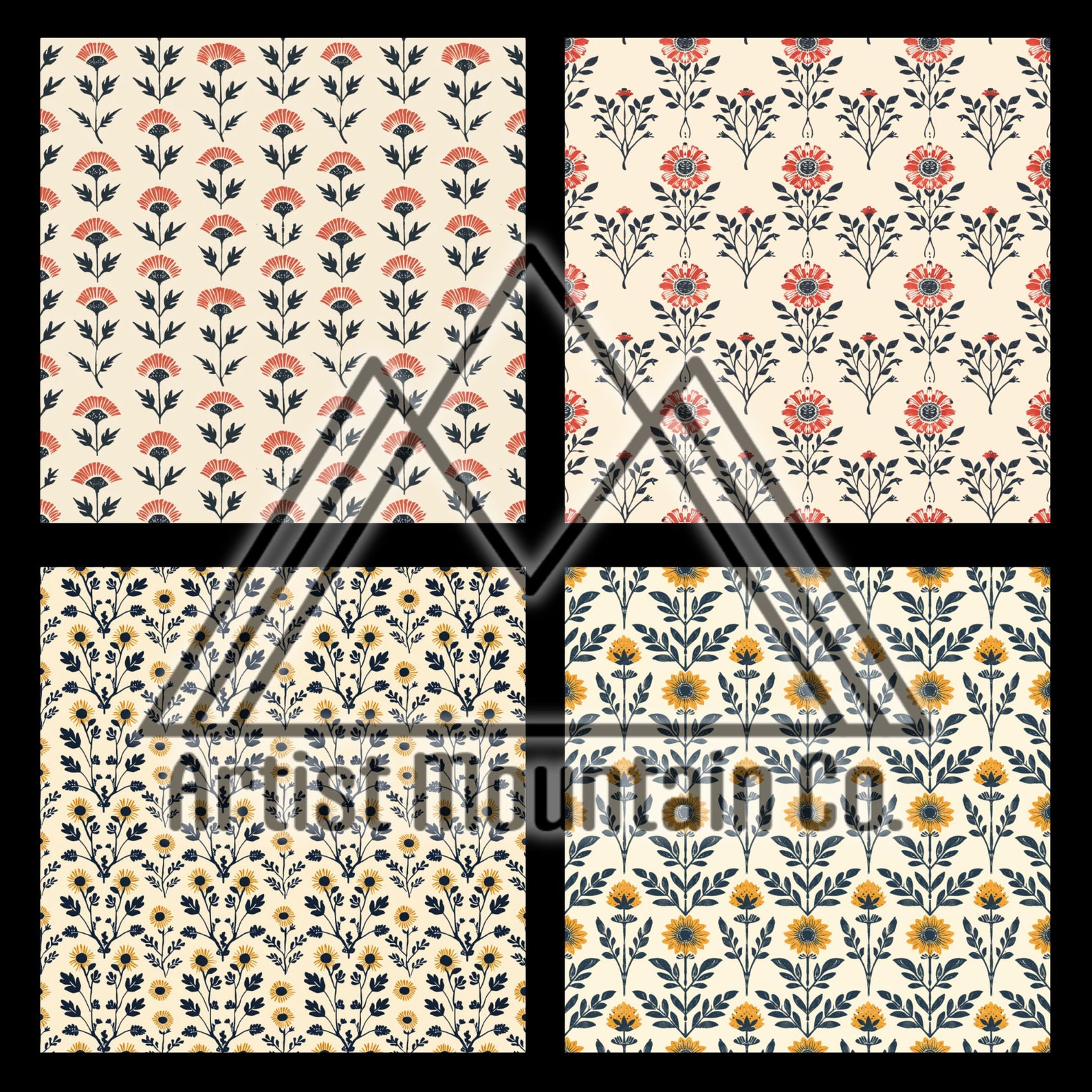 Wild Flowers, Block Print, Printmaking, Floral Motif, Crafts, DIY ...