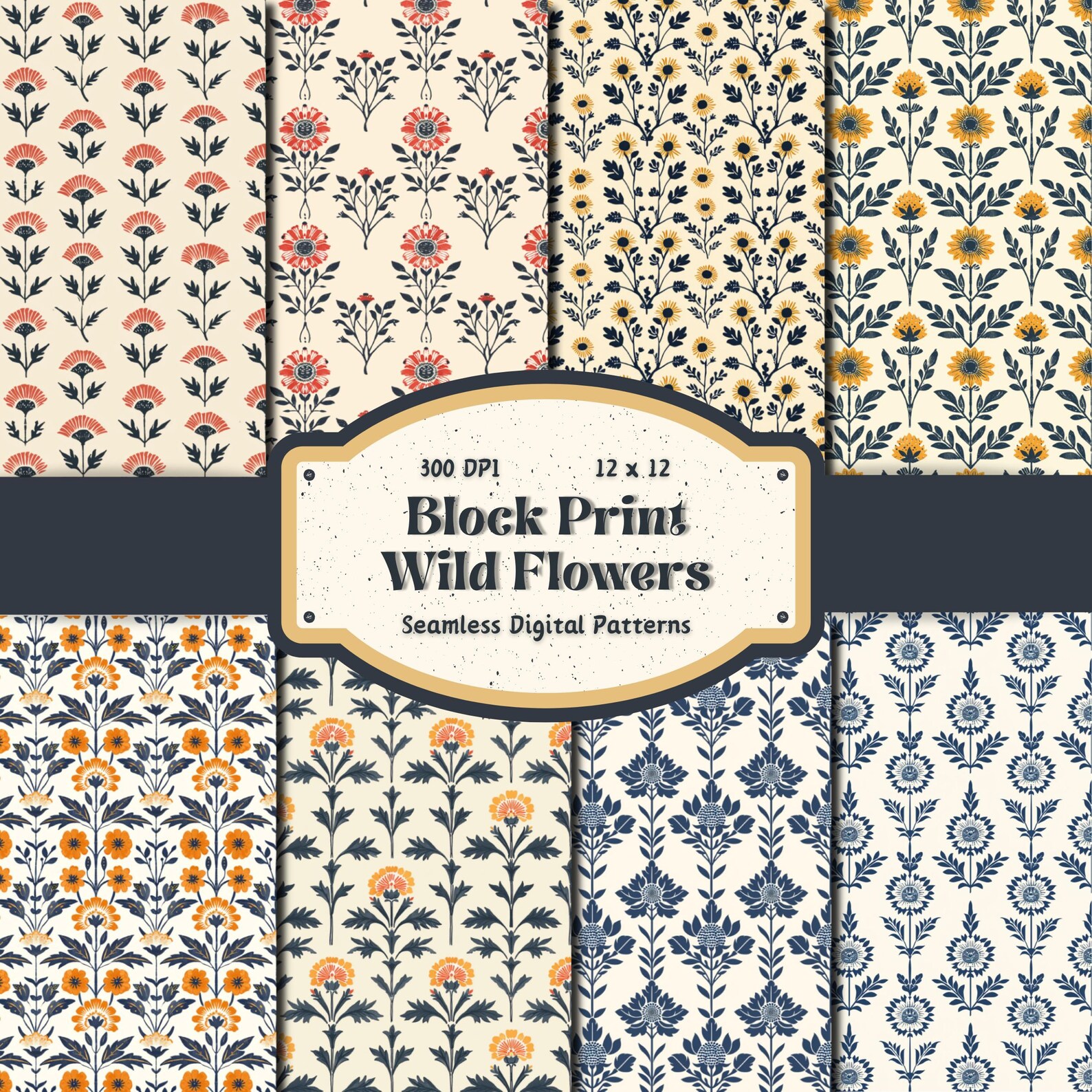 Wild Flowers, Block Print, Printmaking, Floral Motif, Crafts, DIY ...