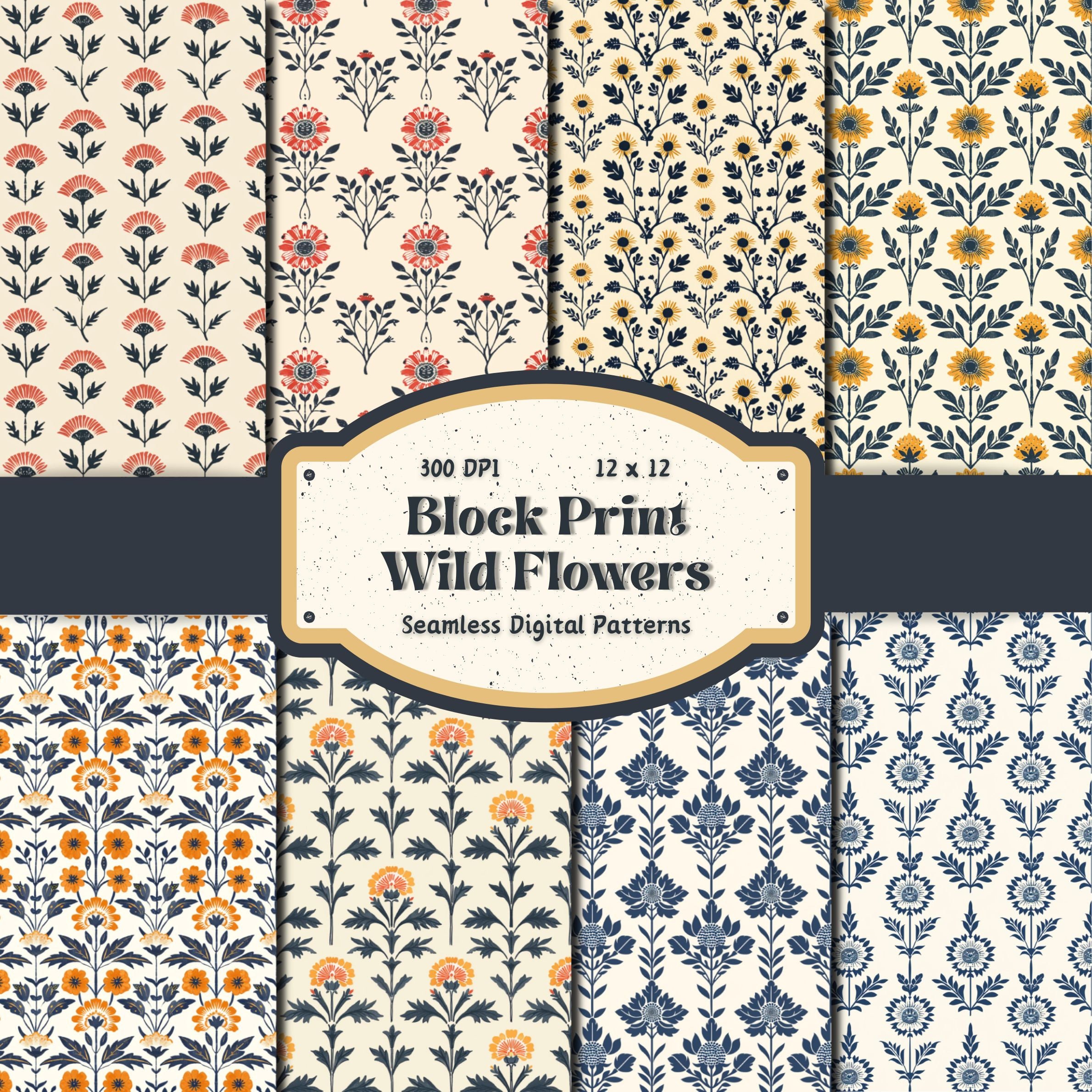 Wild Flowers, Block Print, Printmaking, Floral Motif, Crafts, DIY ...