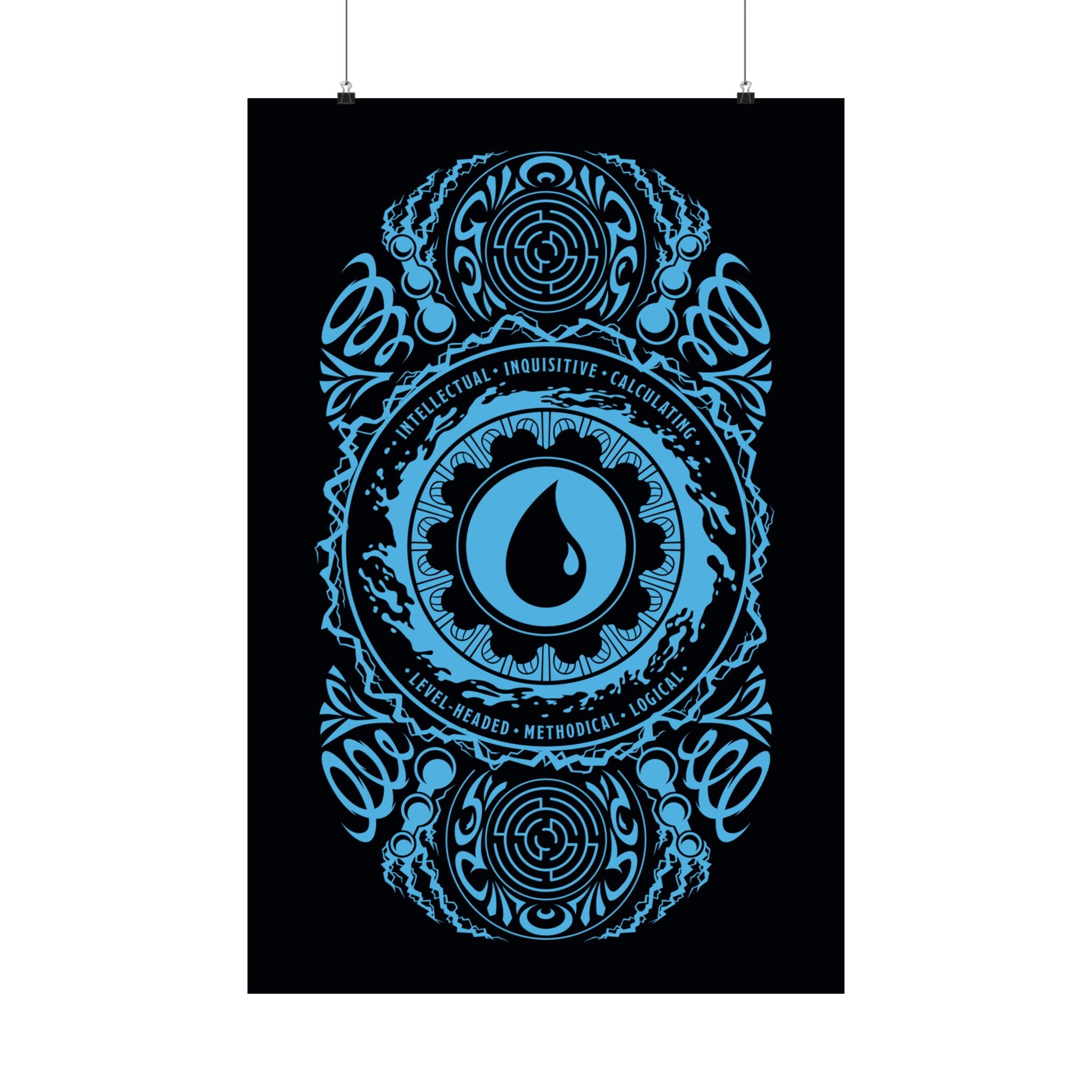 Magic the Gathering Blue Mana Poster | Wall Art Decor to Gift a Player ...