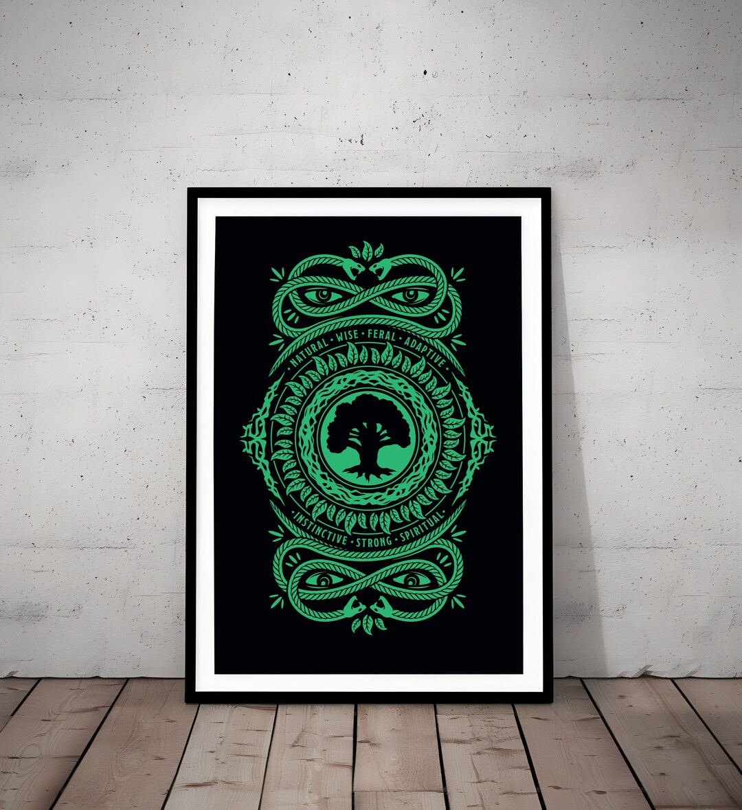 Magic the Gathering Green Mana Poster | Wall Art Decor to Gift a Player ...