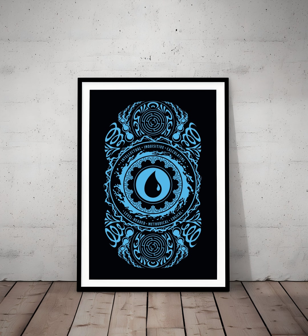 Magic the Gathering Blue Mana Poster | Wall Art Decor to Gift a Player ...