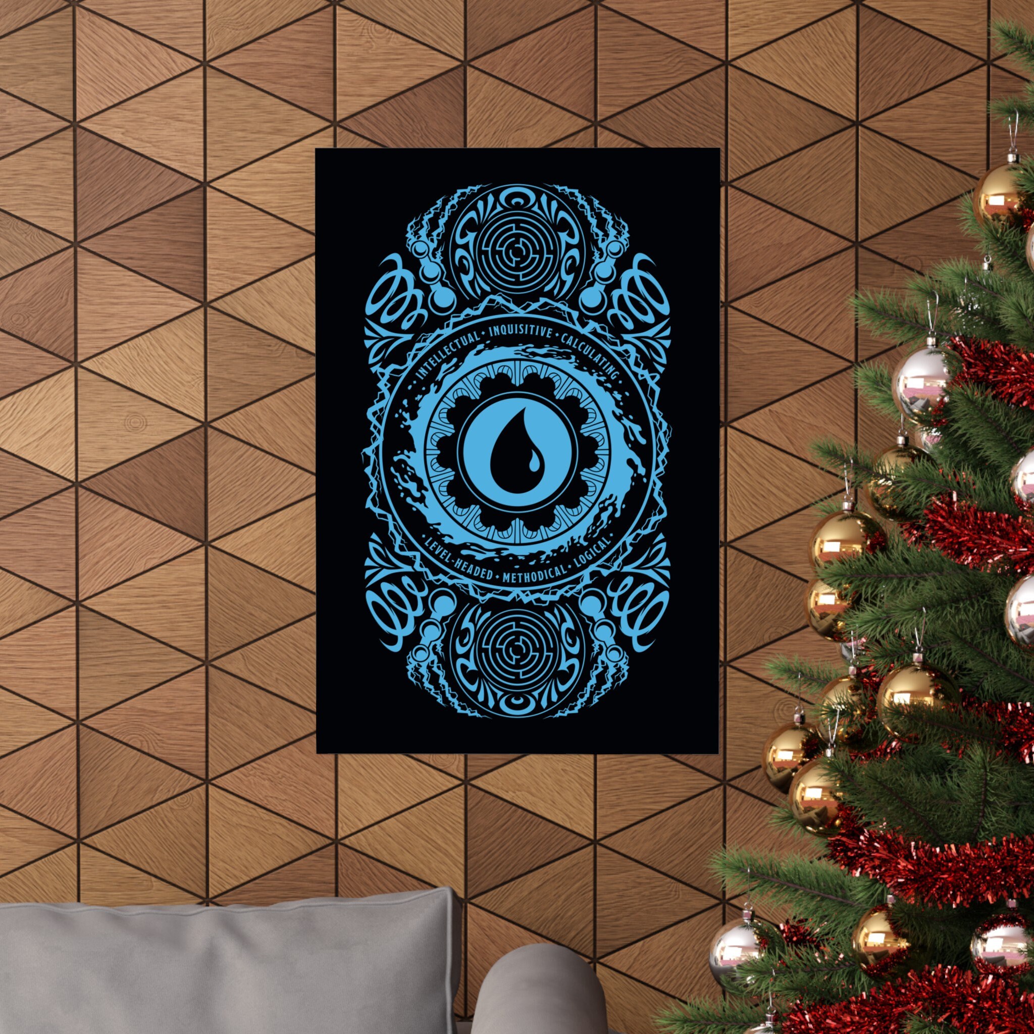 Magic the Gathering Blue Mana Poster | Wall Art Decor to Gift a Player ...