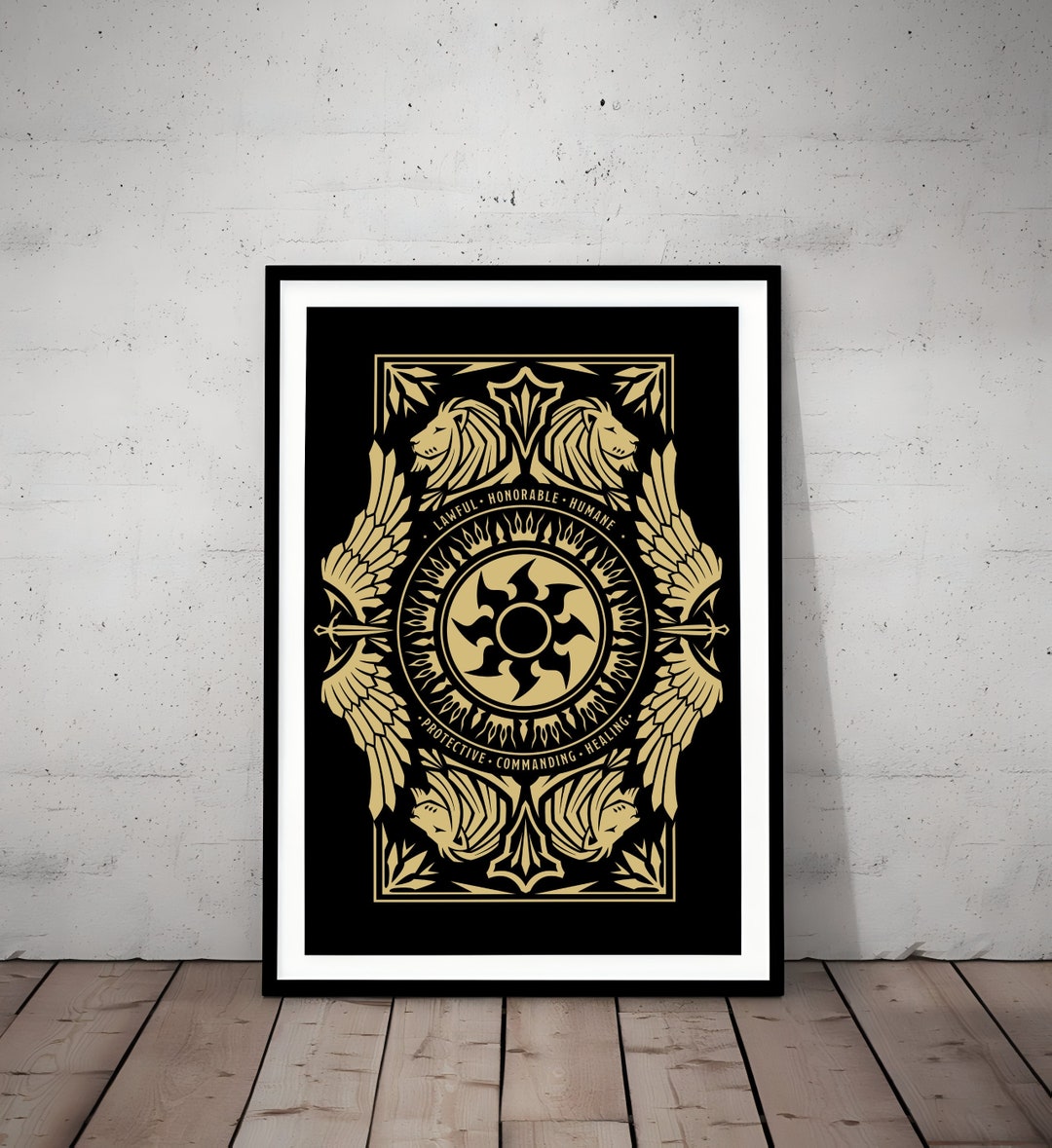 Magic the Gathering White Mana Poster | Wall Art Decor to Gift a Player ...