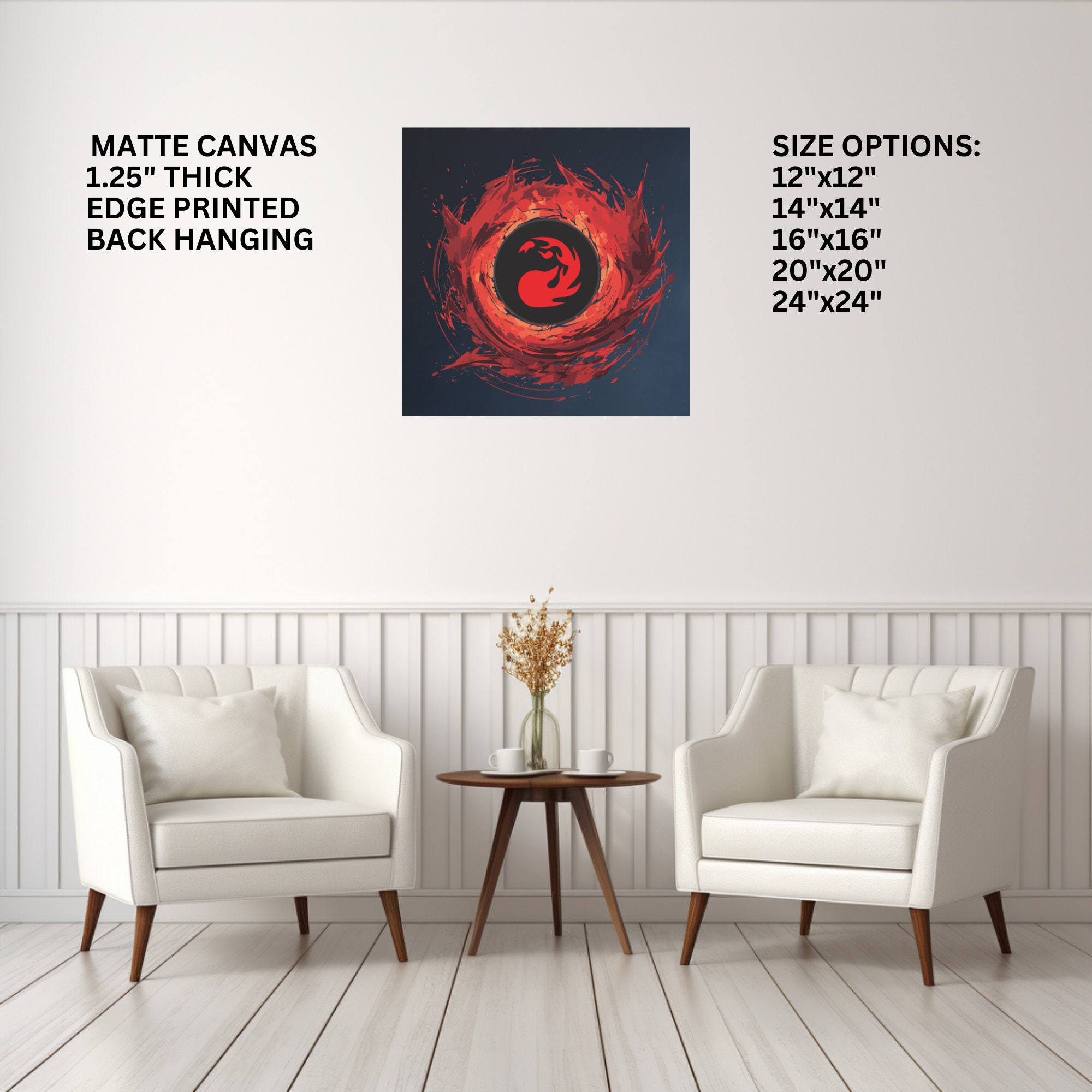 Art mural Magic The Gathering | MTG Red Mana Symbol Impression sur ...
