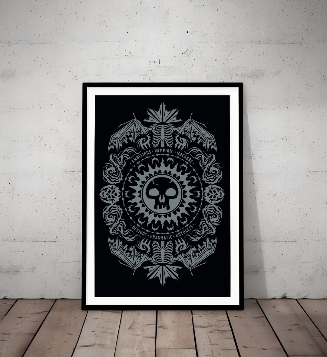 Magic the Gathering Black Mana Poster | Wall Art Decor to Gift a Player ...