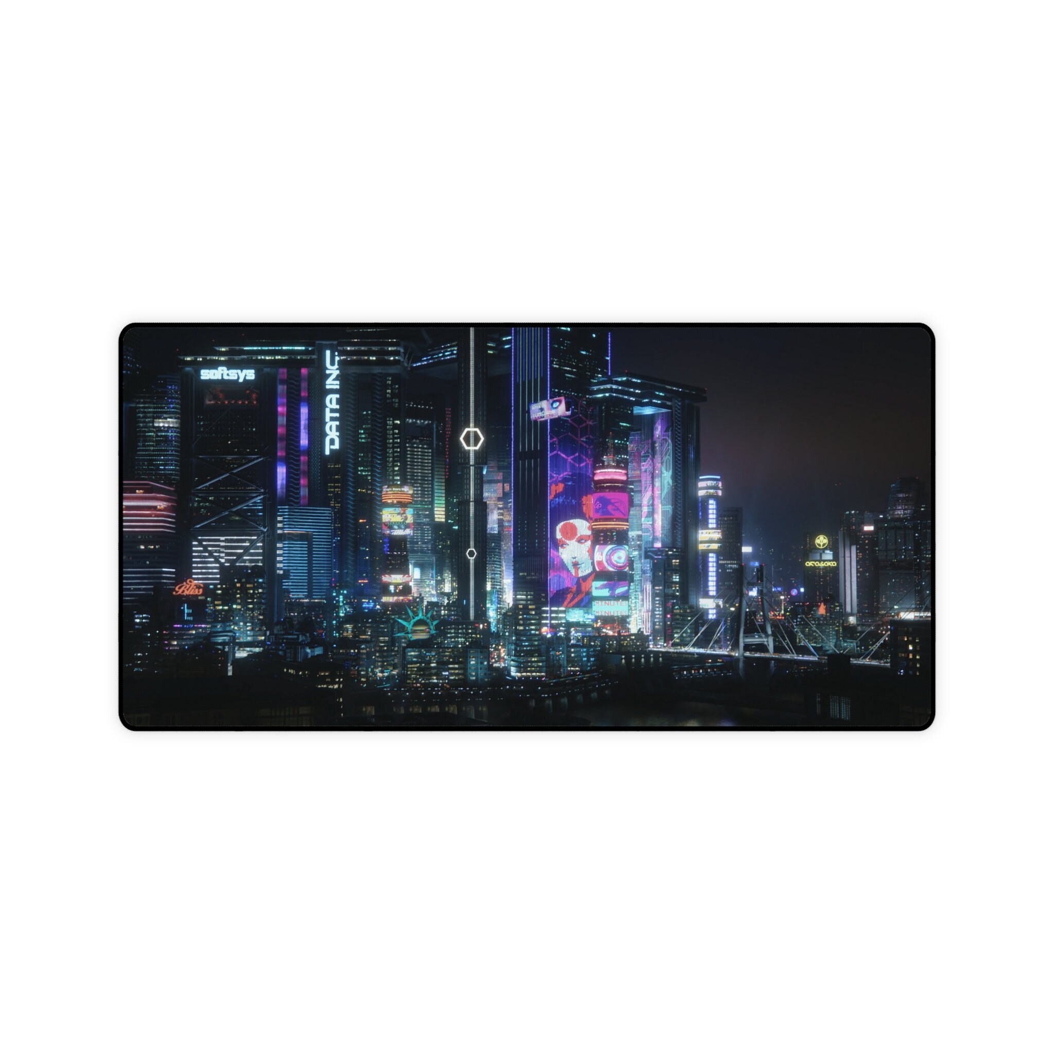 Cyberpunk City Desk Mat - Etsy