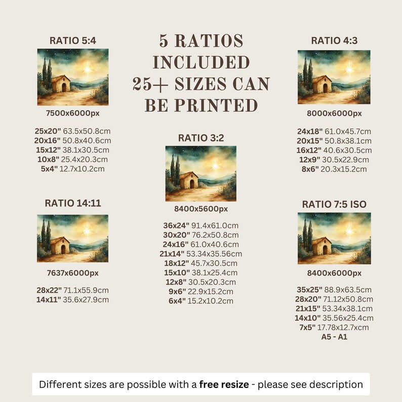 Rustic Nativity Scene Printable - Star of Bethlehem Over Stable, Serene ...
