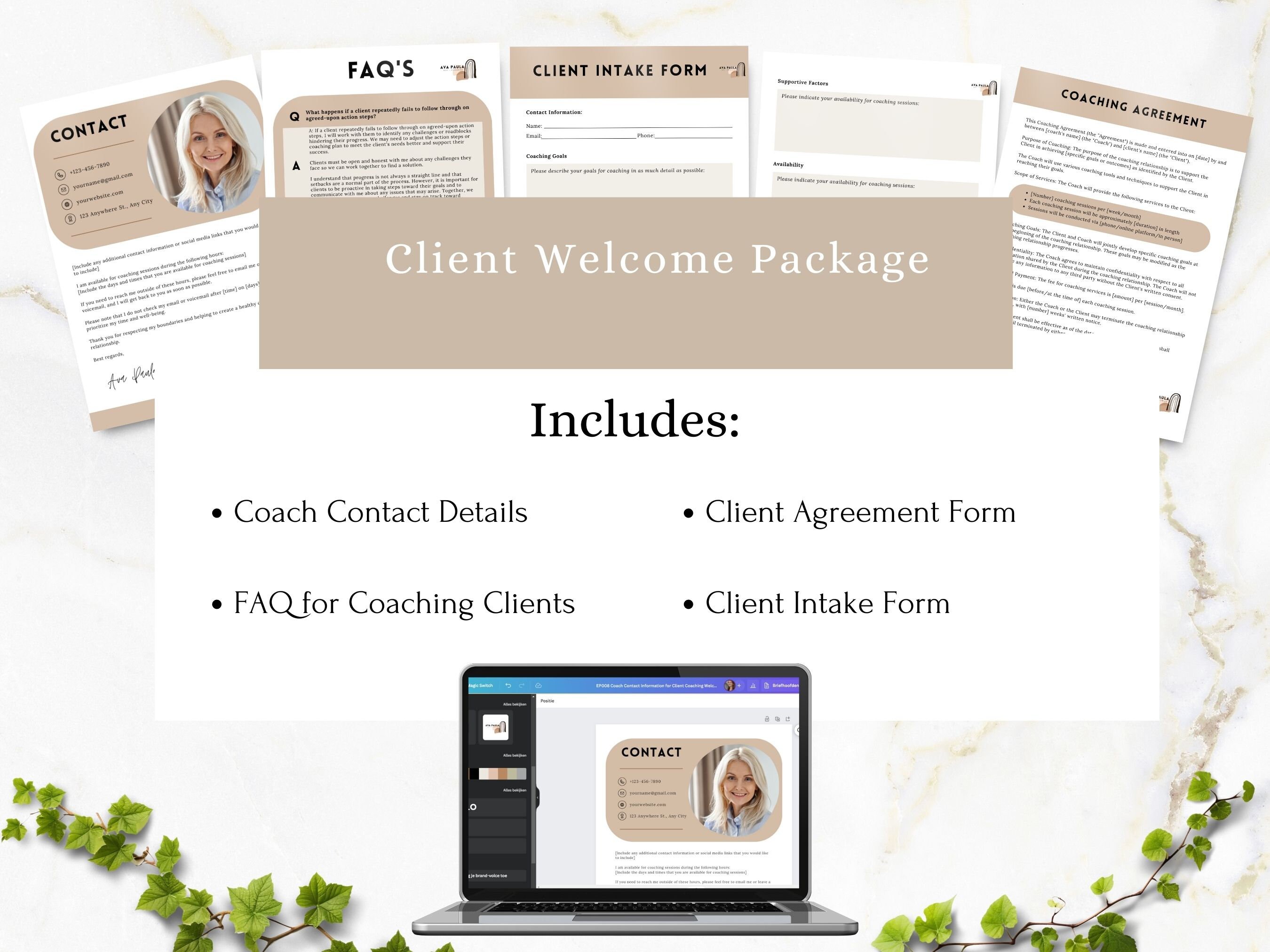 Client Onboarding Welcome Packet Template Business Coaching Templates ...
