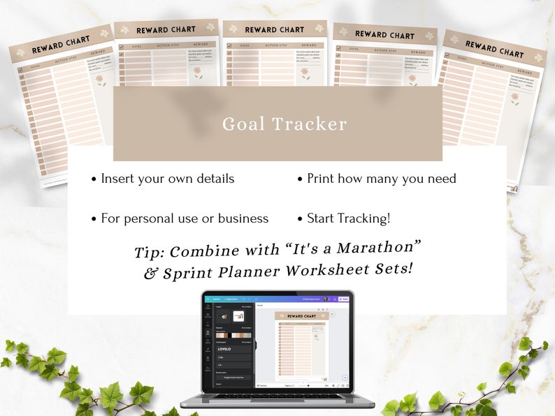 Adult Reward Chart Editable Canva Template Responsibility - Etsy