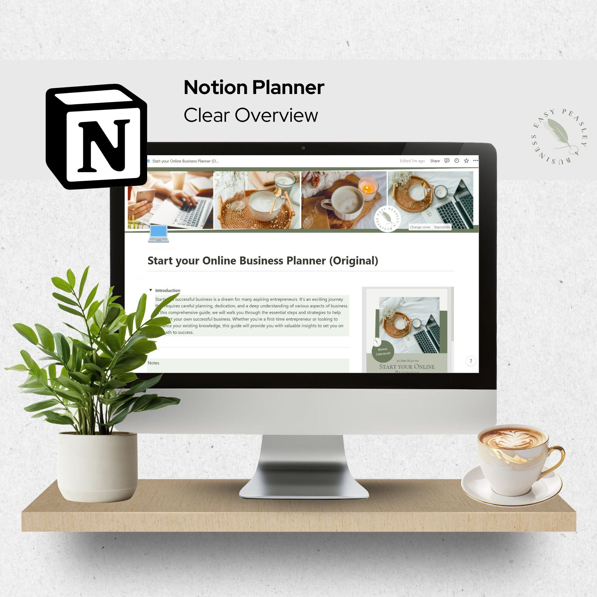 Notion Business Planner Template Start Your Own Online Business All in ...