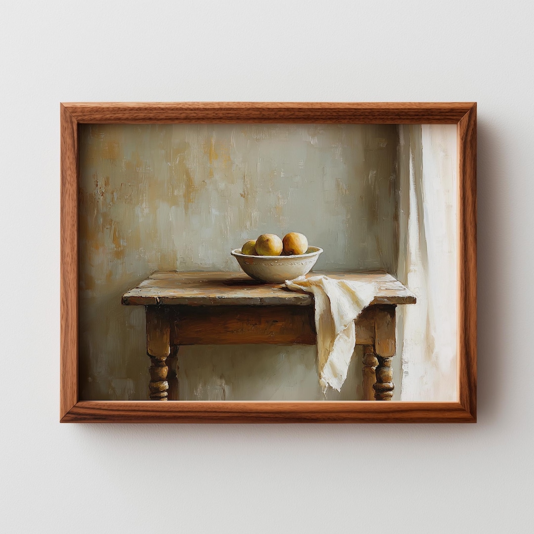 Vintage Cottagecore Table Still Life - Classic Farmhouse Setting With ...