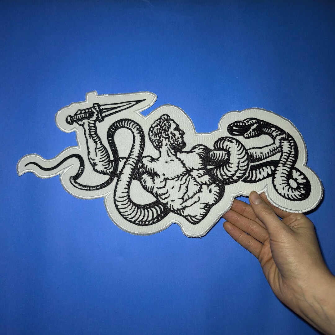 Hercules Killing Snake Patch, Mythology Large Jackets Patch, İron-on ...
