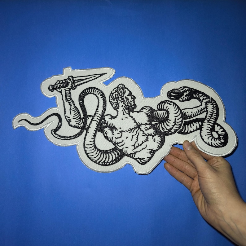 Hercules Killing Snake Patch, Mythology Large Jackets Patch, İron-on ...