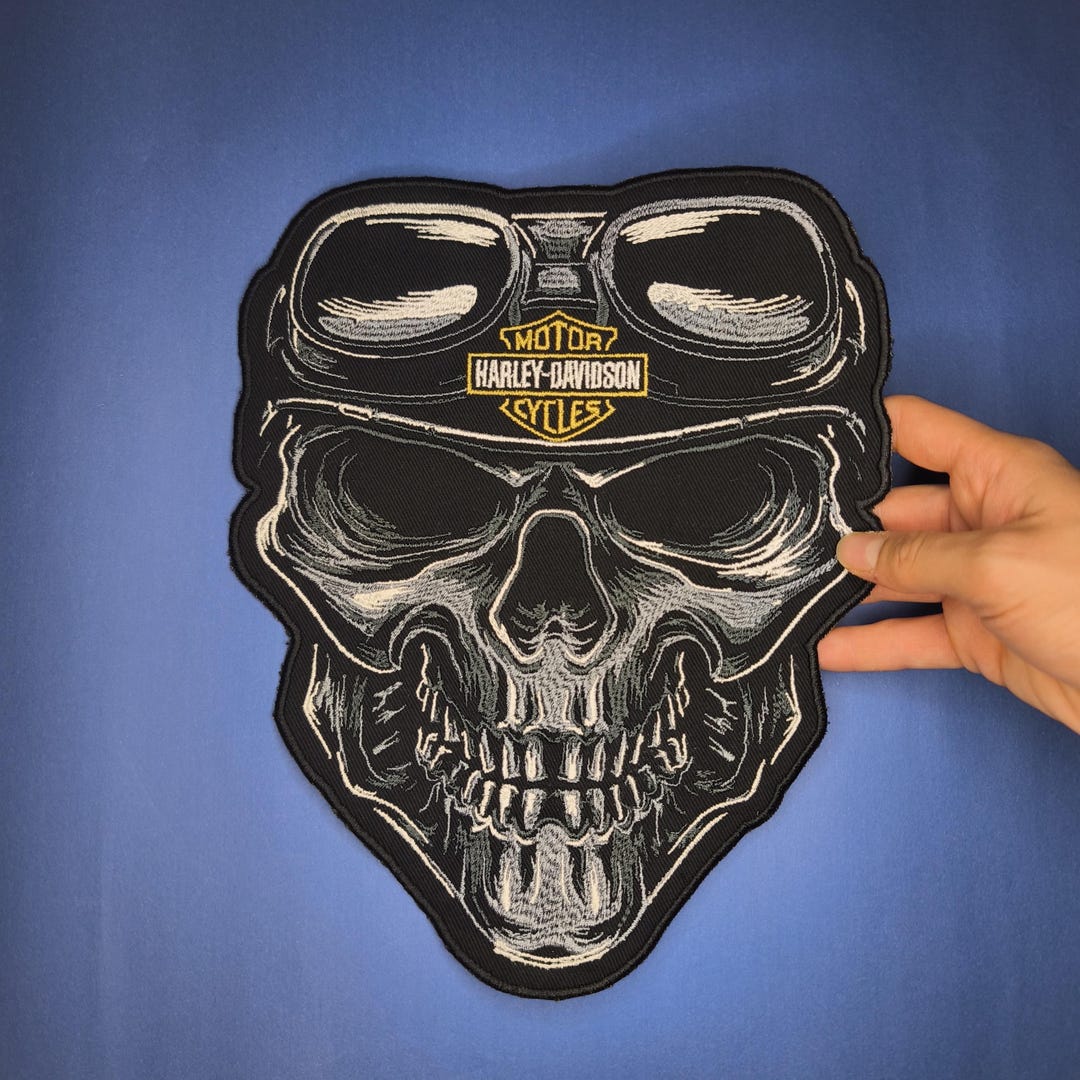 Demon Skull Biker Back Patch – Harley Style Iron On - Etsy