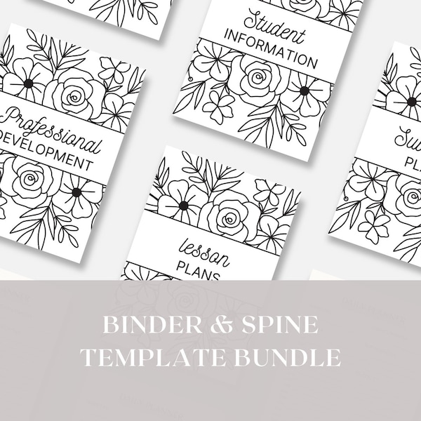 Floral Binder - Etsy