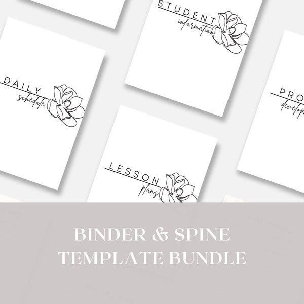 Binder Spine - Etsy