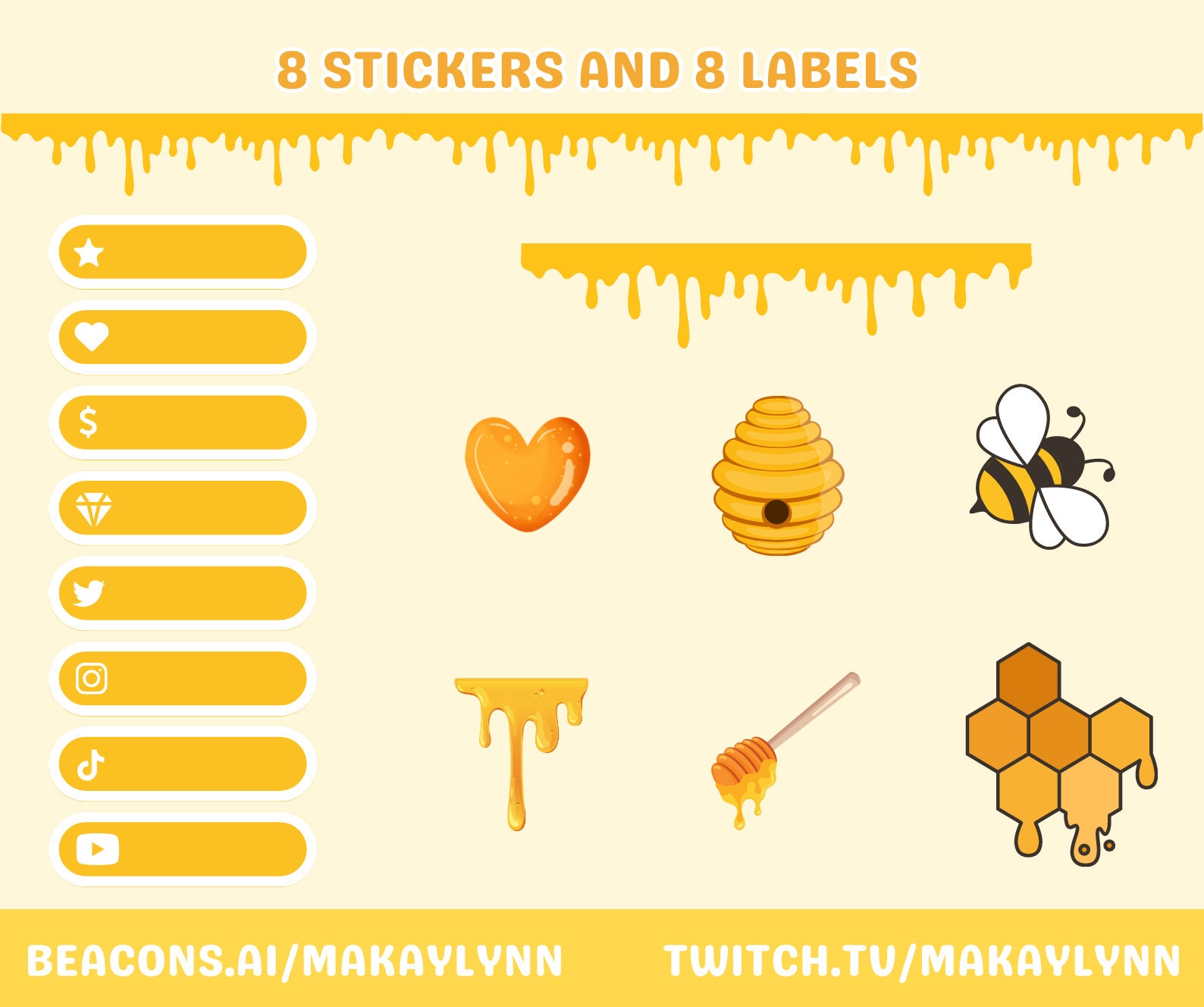 Customizable and Animated Bee Twitch Overlays and Scenes - Stream ...