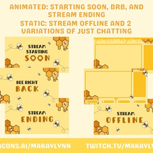 Customizable and Animated Bee Twitch Overlays and Scenes - Stream ...
