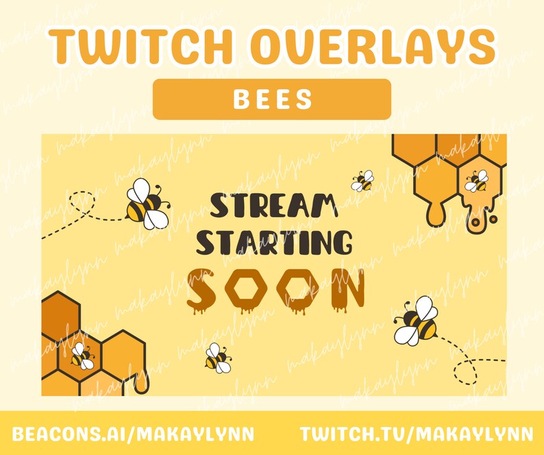Customizable and Animated Bee Twitch Overlays and Scenes - Stream ...