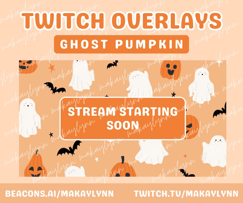 Animated Ghost Pumpkin Twitch Overlays and Scenes - Stream Starting ...