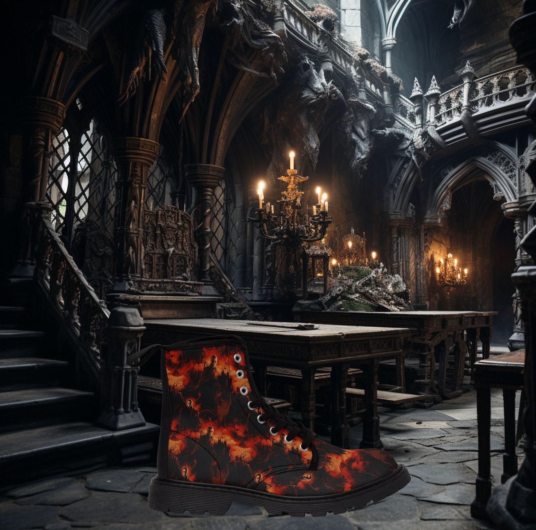 Mens Combat Boots, Mens Jungle Boots, Mens Punk Rock Boots, Mens Horror ...