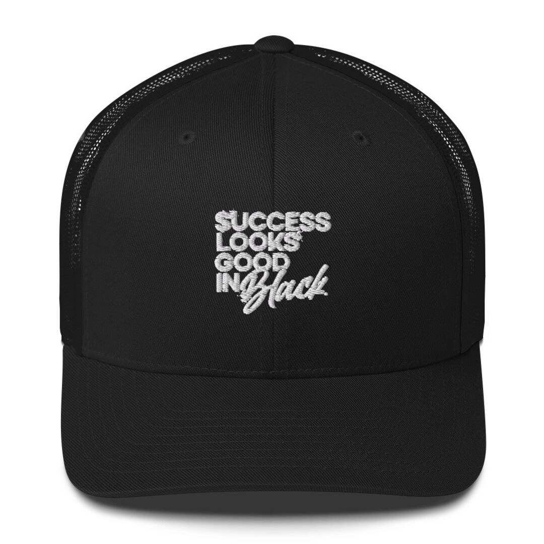 Success Looks Good in Black Trucker Cap - Etsy