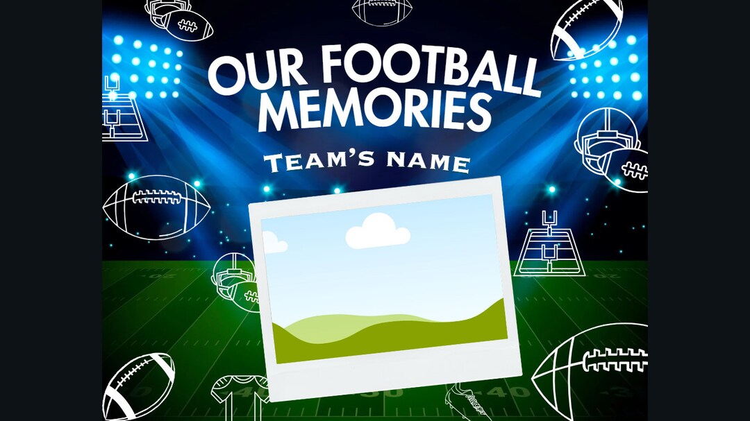 DIGITAL - American Football Photobook Template to Personalize ...