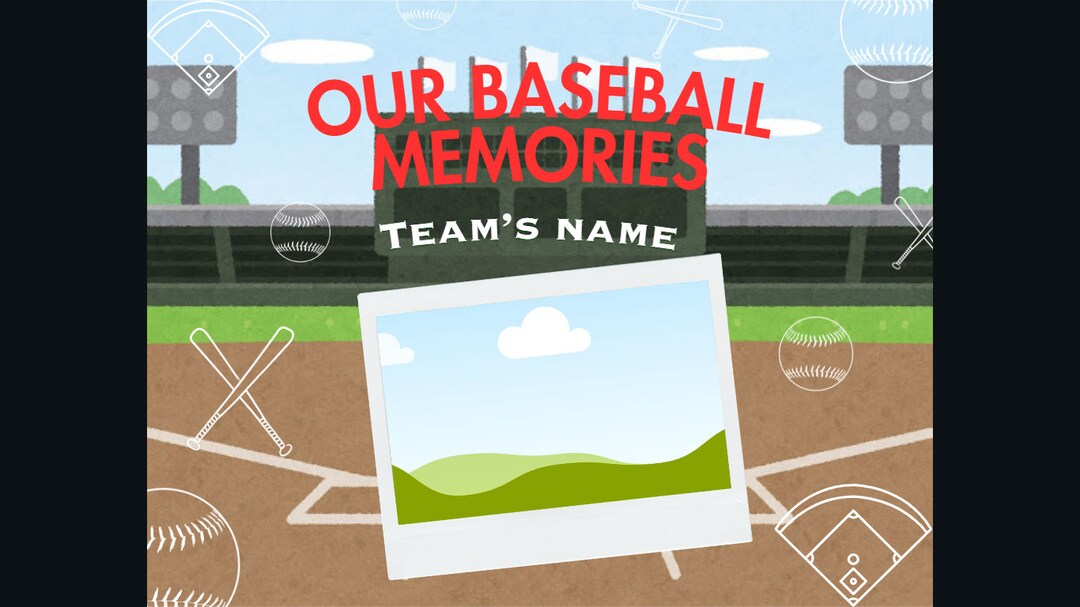 DIGITAL - Baseball Photobook Template to Personalize. Plantilla - álbum ...