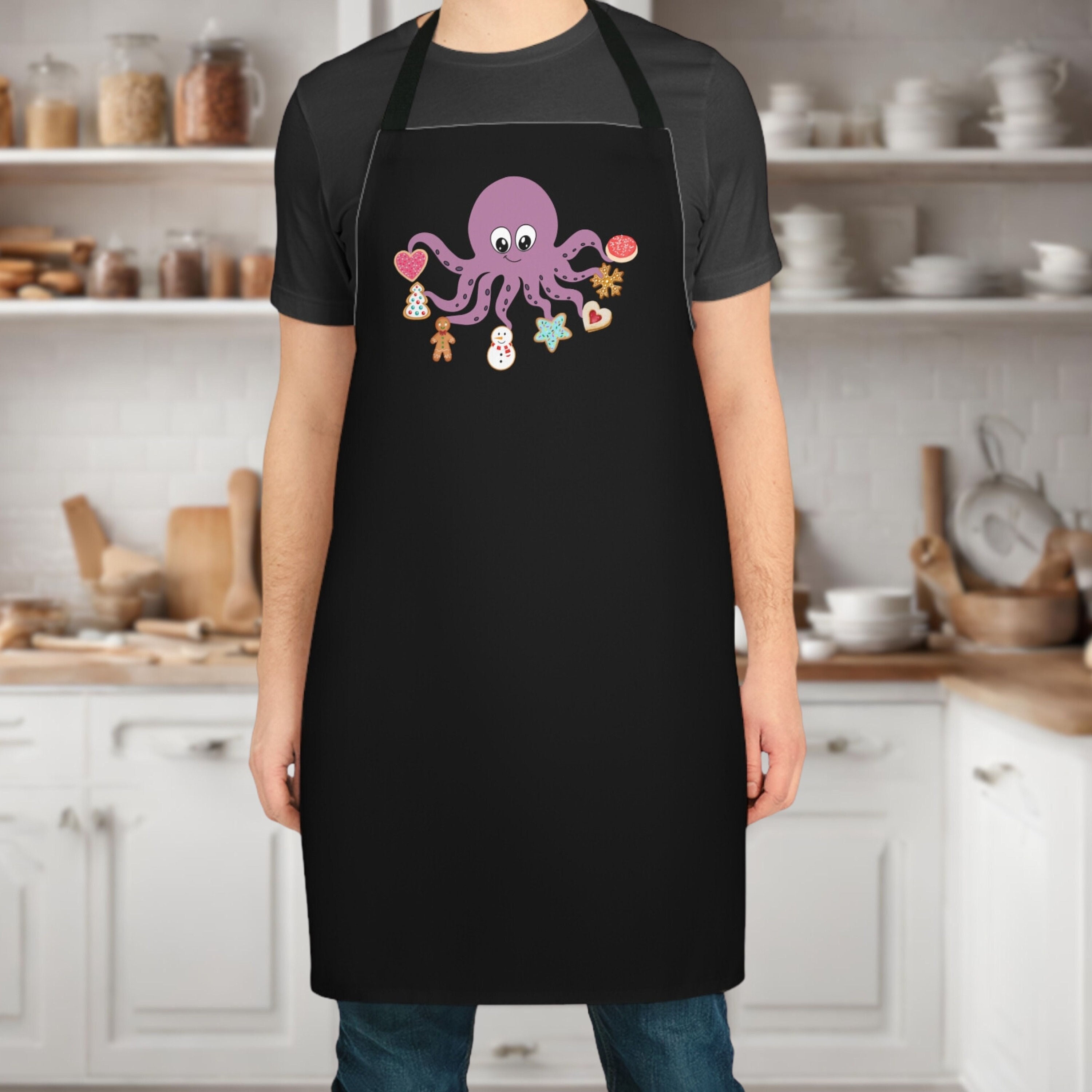 Octopus Apron, Funny Cooking Apron, Apron for Men Women, Gift for Baker ...