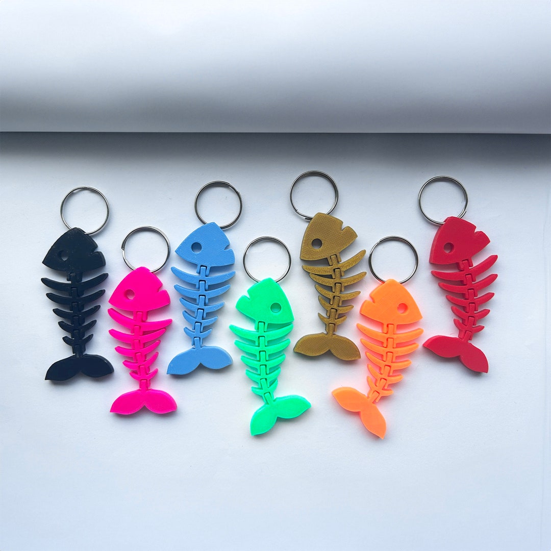 Keychain, Fish Keychain, Flexy Fish Keychain, Flexi Fish Keychain ...