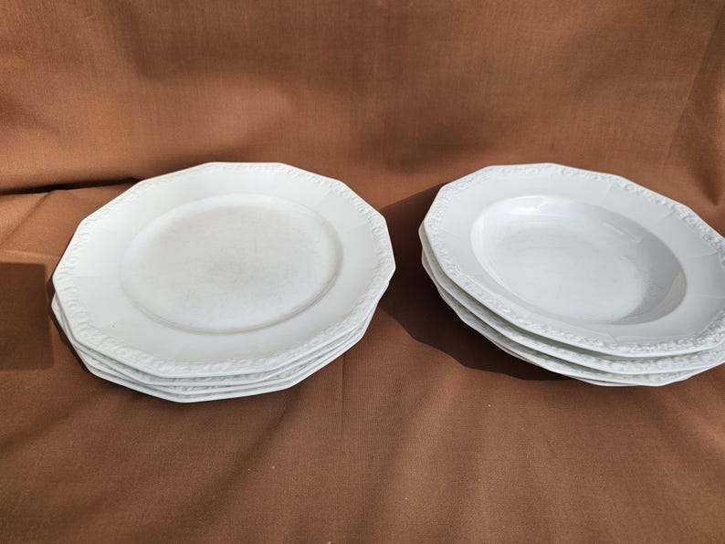 Rosenthal Maria White Place Plates 4, Creator 4, Classic Germany Print ...