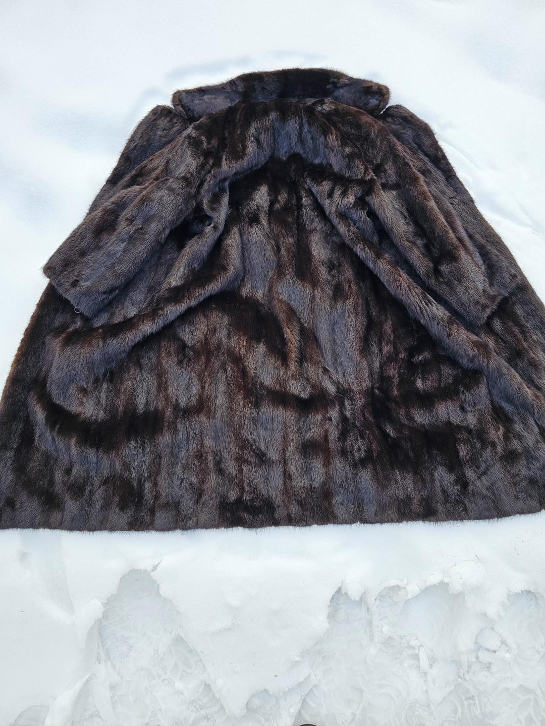 Mink Fur Coat, Mink Fur Jacket, Saga Mink Denmark Size M Long - Etsy