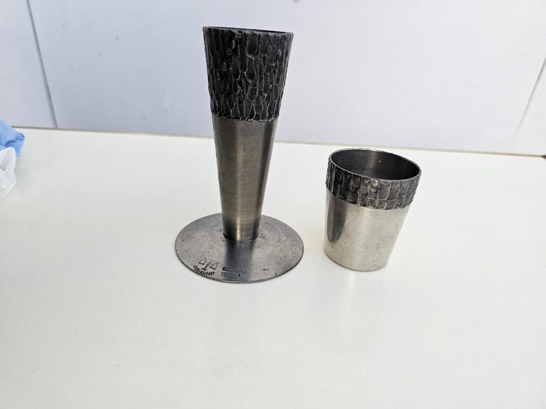 Vintage Brutalist Real Pewter Jude-kunst Real Pewter 6 Oz Mug, Cup ...