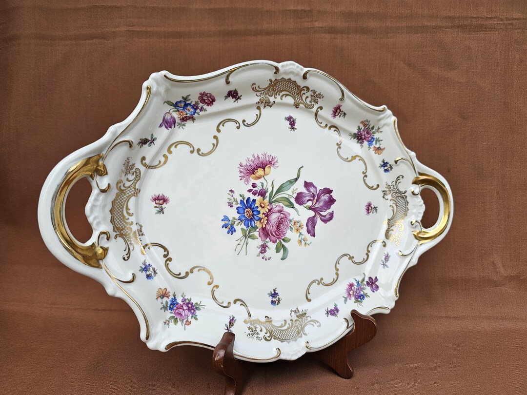 Weimar Porcelain Decorative Plate Serving Platter, 33 Cm Long - Etsy