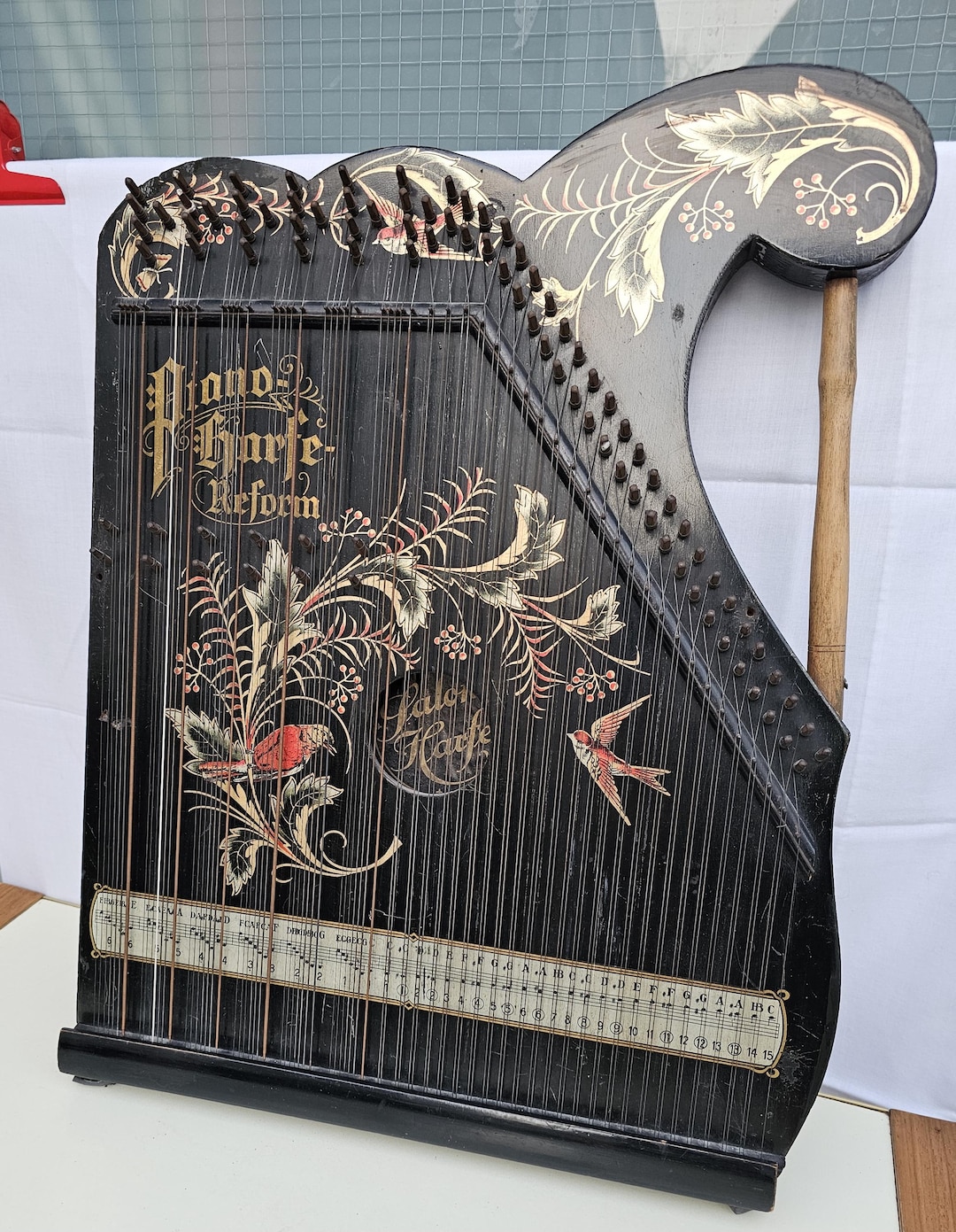 Old Antique Harp Zither, Piano Harp Reform - Etsy