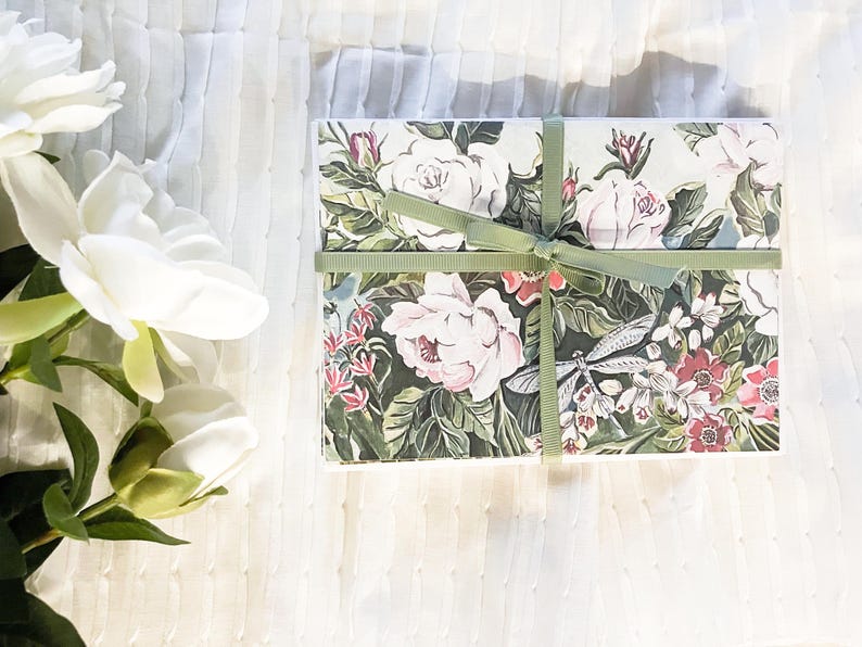 Floral Rose Art Note Cards, Hand Painted, Set of 4 - Etsy
