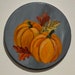 Harvest Pumpkin Wood Circle Decor Painting: Glitter Fall Leaves (8 ...