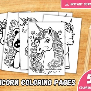 50 Unicorn Coloring Pages, Unicorn Coloring Books, Printable Coloring ...