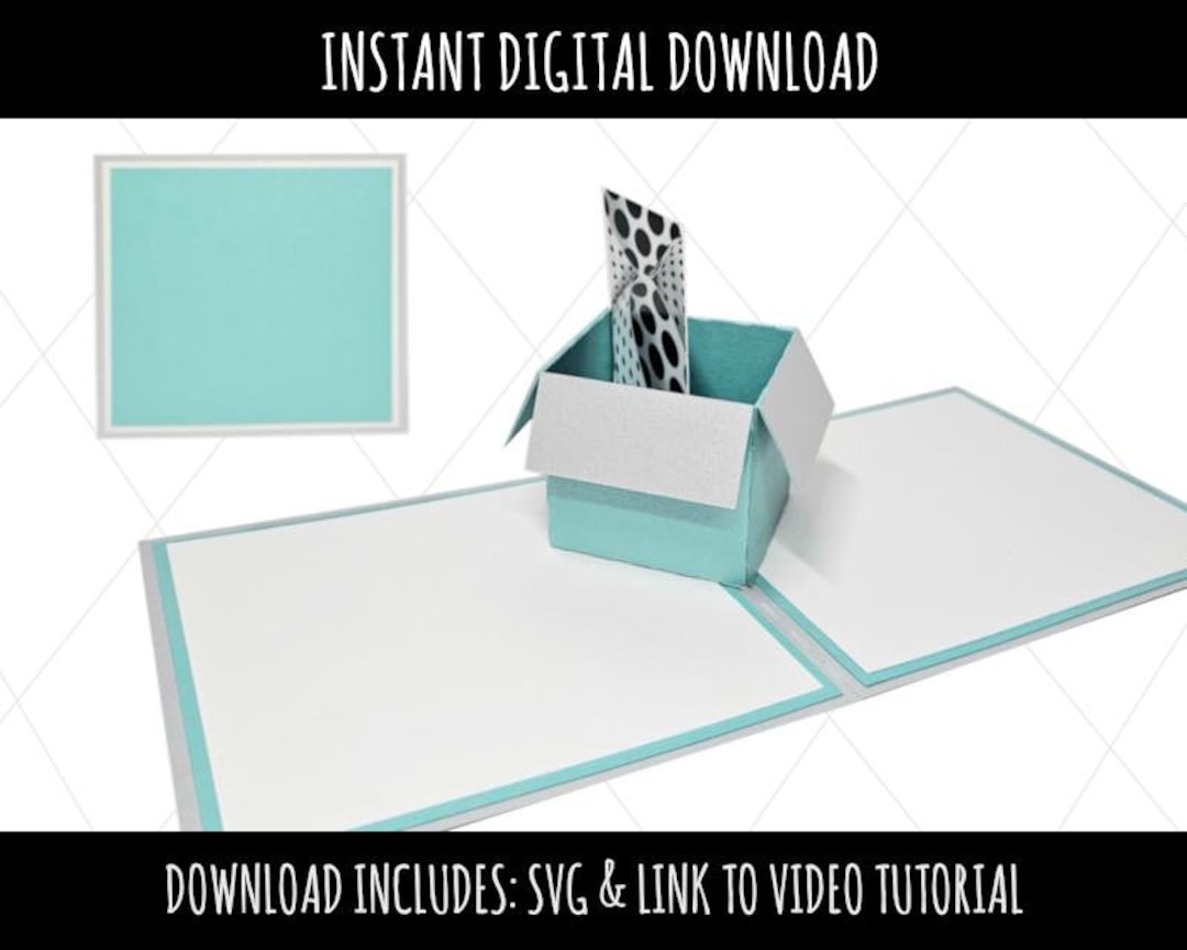 Pop up Box Gift Card Box | Digital Download | Pop up Card | Papercraft ...