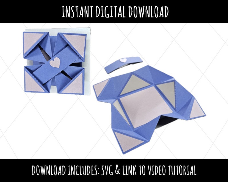 Square Fold Card SVG | Instant Download | DIY Papercraft | Creative ...