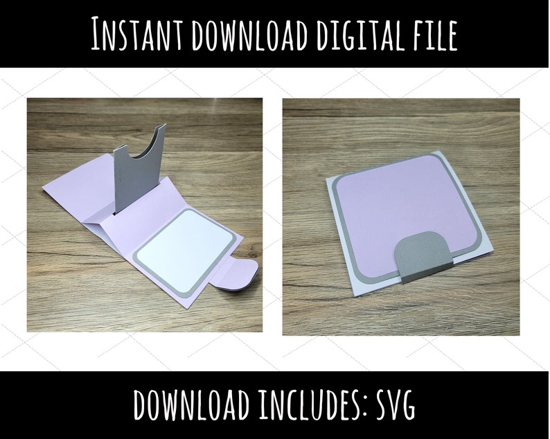 Gift Card Pop up Template SVG - Etsy