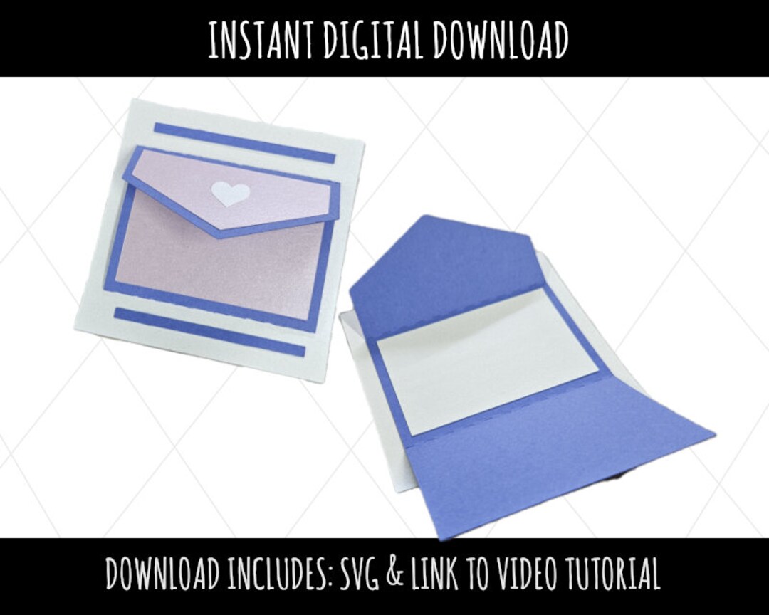 Mini Envelope Card SVG Instant Download DIY Papercraft Creative Project ...