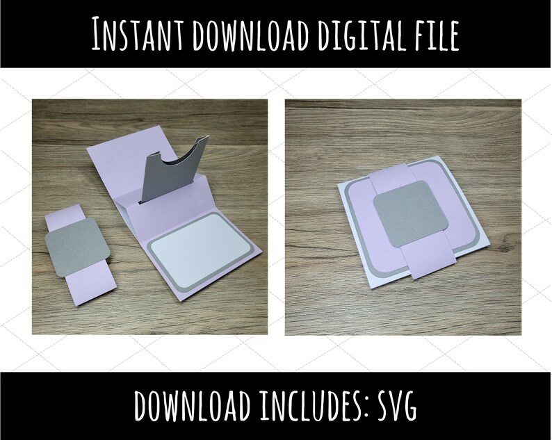 Gift Card Pop up Template SVG - Etsy