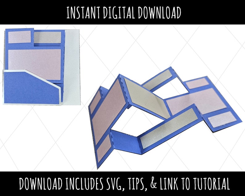 Zig Zag Card SVG | Instant Download | DIY Papercraft | Creative Project ...