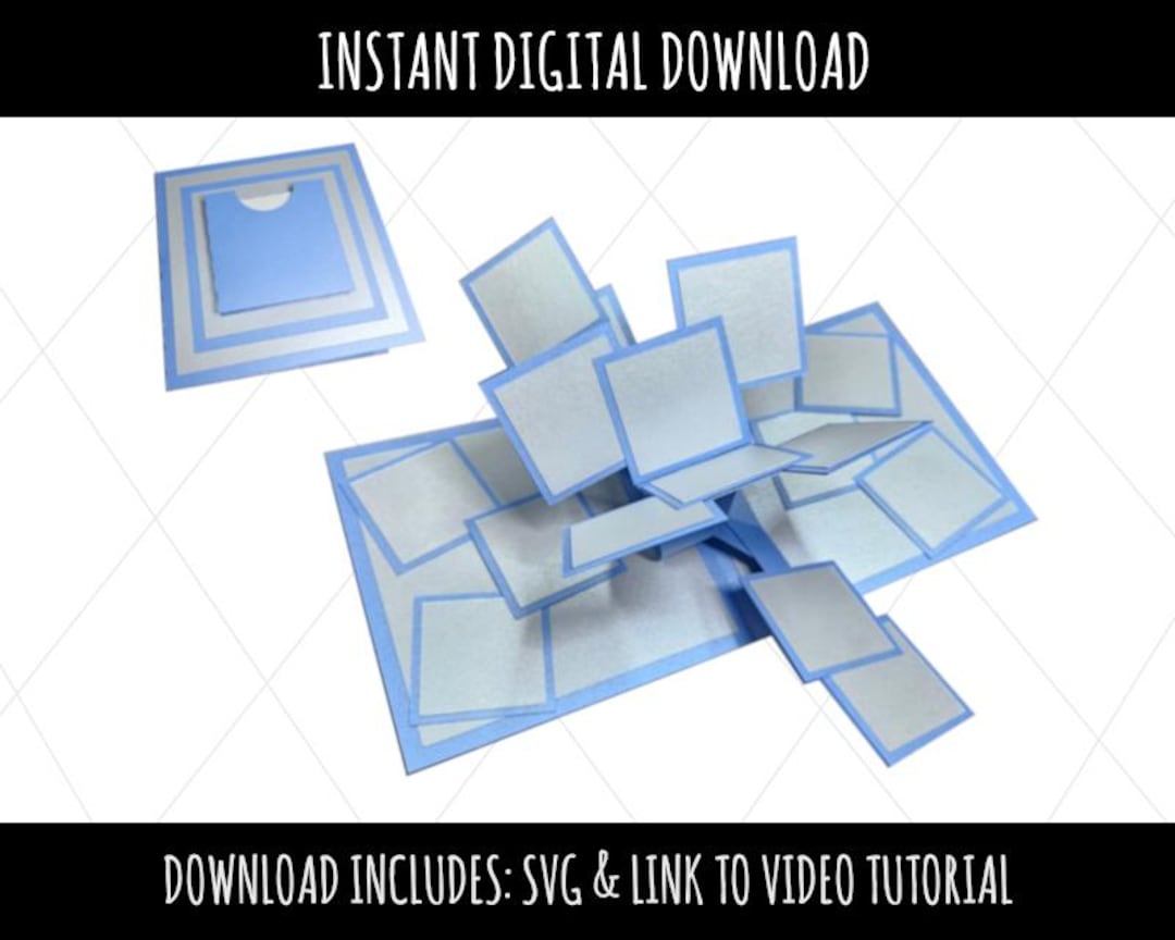 Photo Collage Pop up Card | Digital Download | SVG File | Cricut Cut ...