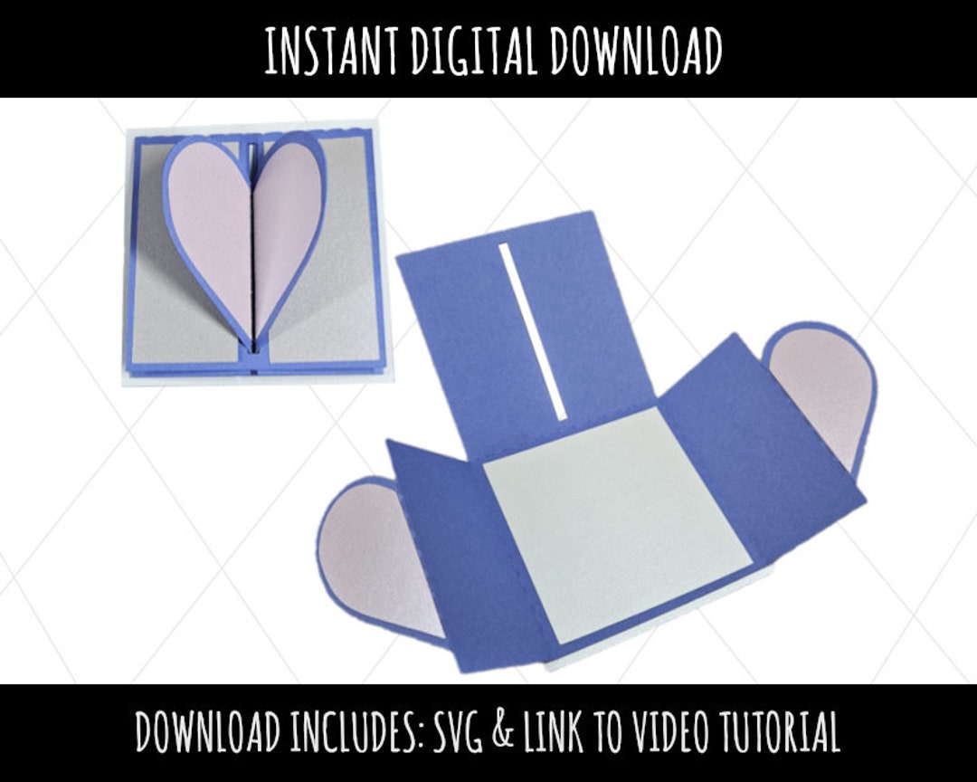 Heart Lock Card SVG | Instant Download | DIY Papercraft | Creative ...